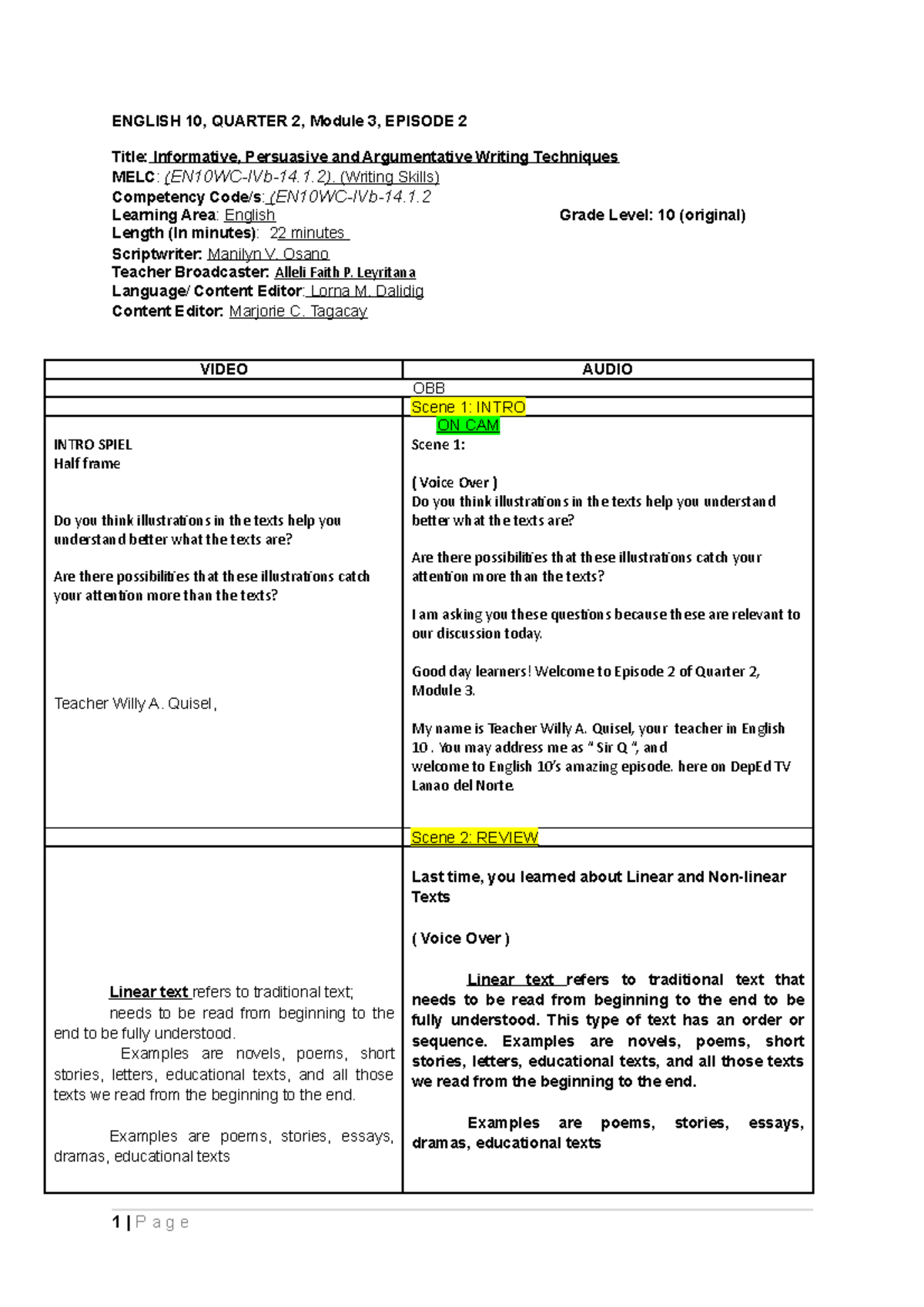 English 10 - Engaging Techniques in Informative, Persuasive, and ...