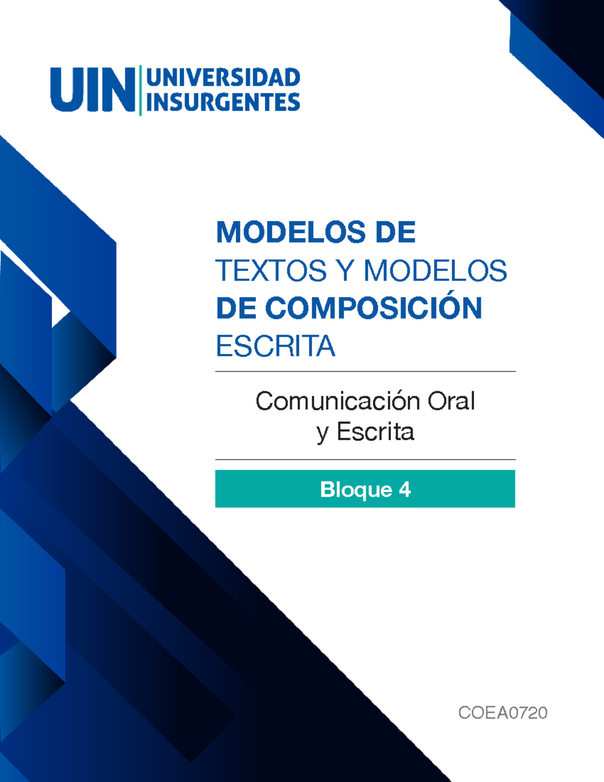 Modelos de Textos y Composición Escrita - COEA B4 C - Studocu