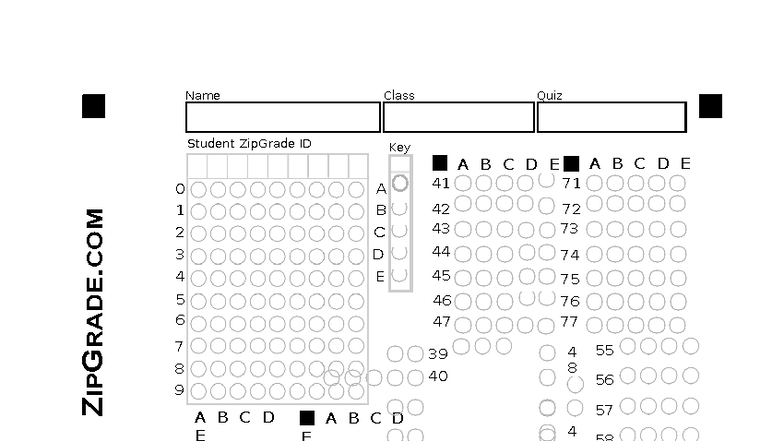 ZIPGRADE.COM Quiz 5: 100 Questions (V 2-100-Items) - Studocu