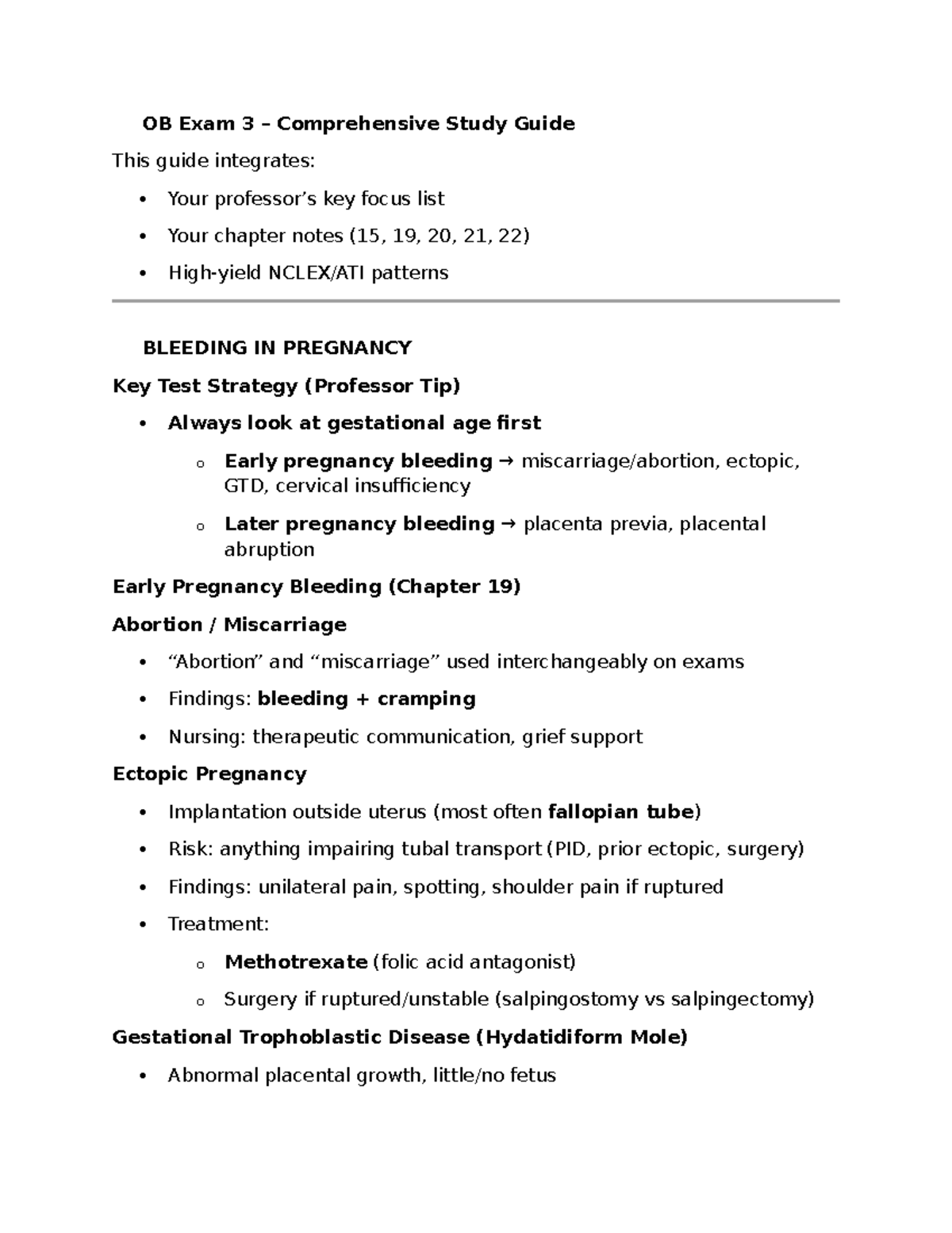 OB 3 Exam Comprehensive Study Notes: Key Concepts & Strategies - Studocu