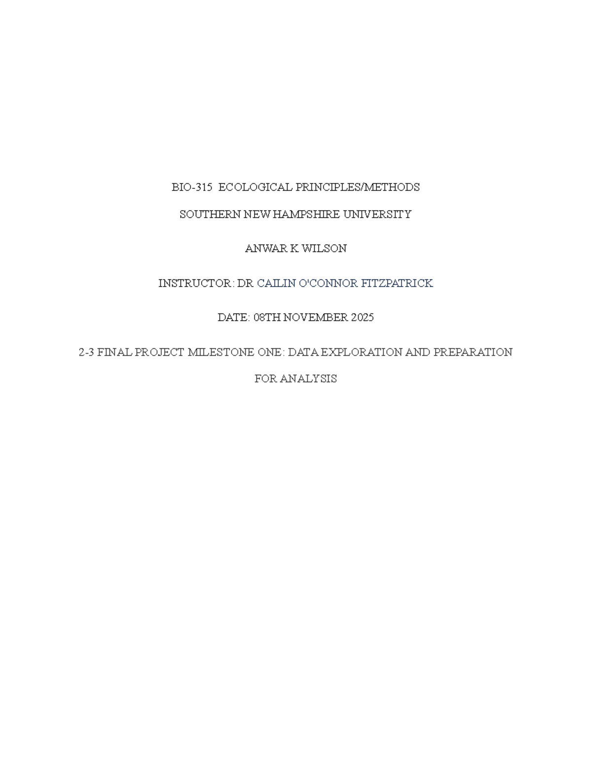 ECO 202: Final Project Milestone 1 - Data Exploration & Analysis - Studocu