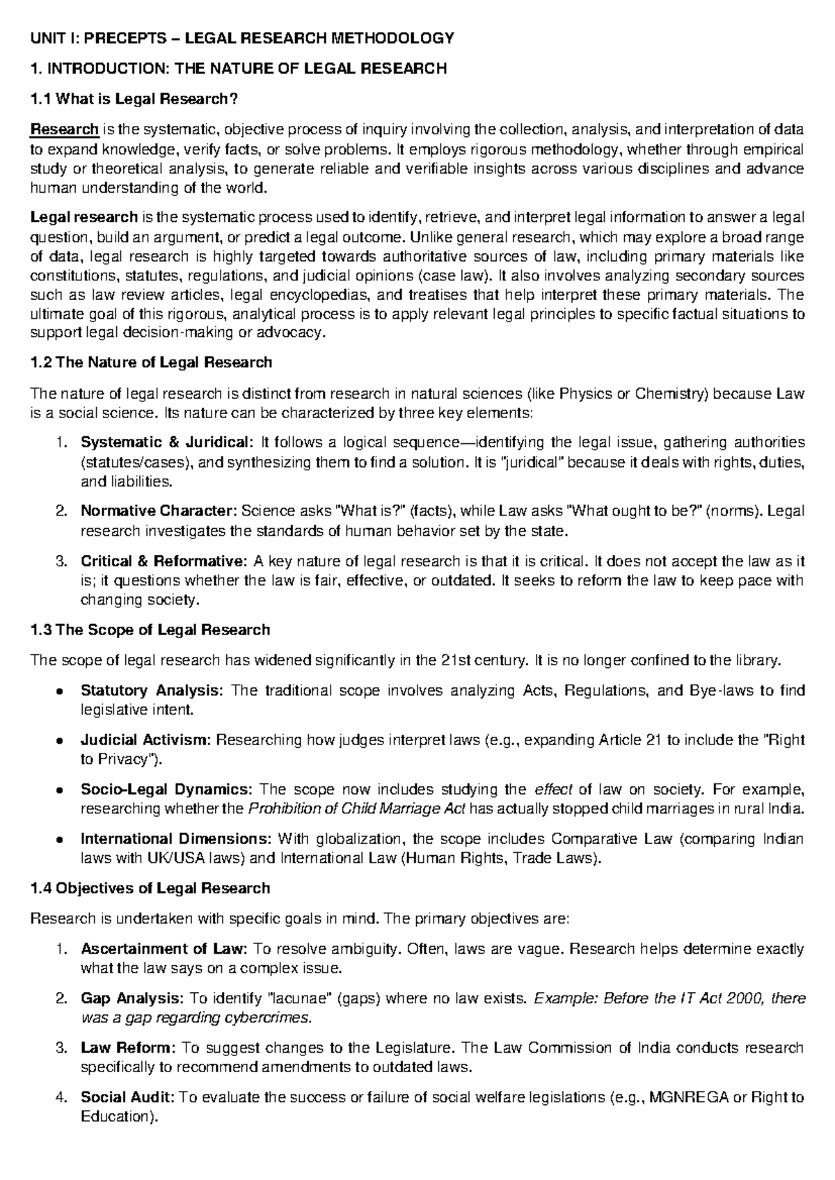 Legal Research Methodology: An In-Depth Guide (IPU_LLM) - Studocu