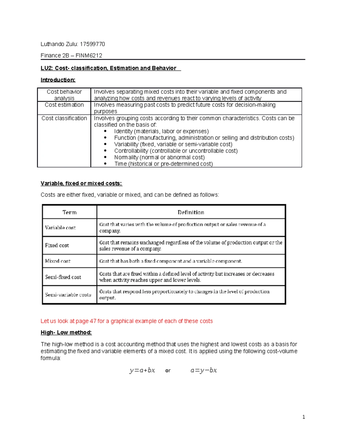 FINM6222 2020 EXAM MEMO - YOANN-GAEL MASAMBA 12002152 BCOM2 GROUP FINM ...