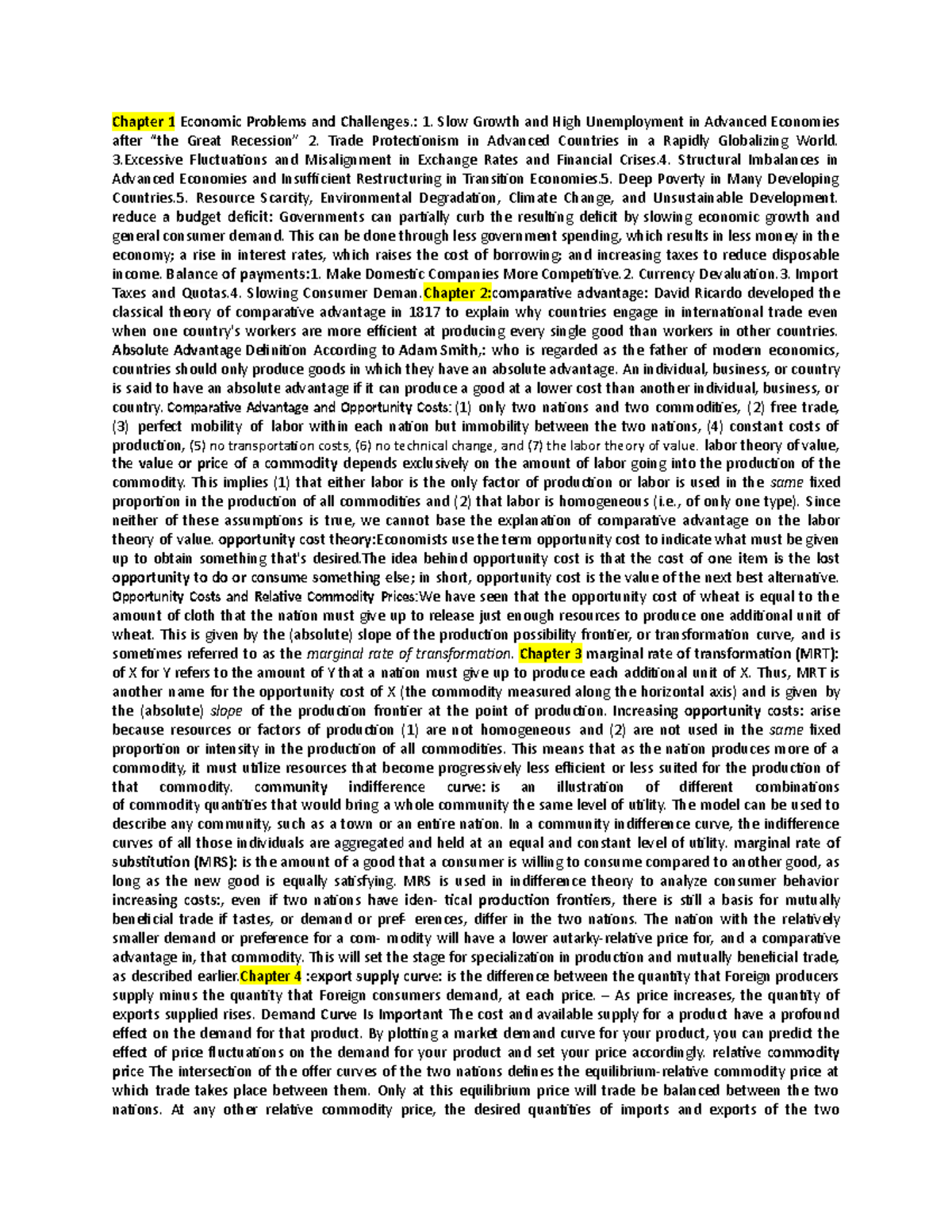International-trade &finance with question ,class note - Chapter 1 ...