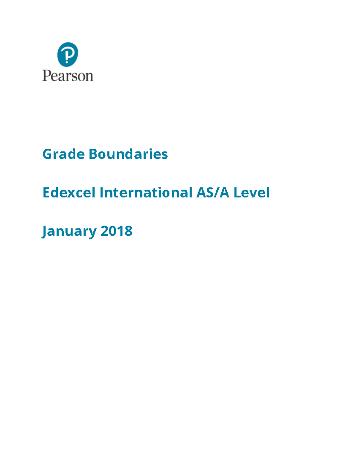2018 Jan - alevel gb - Grade Boundaries Edexcel International AS/A Level January 2018 ...