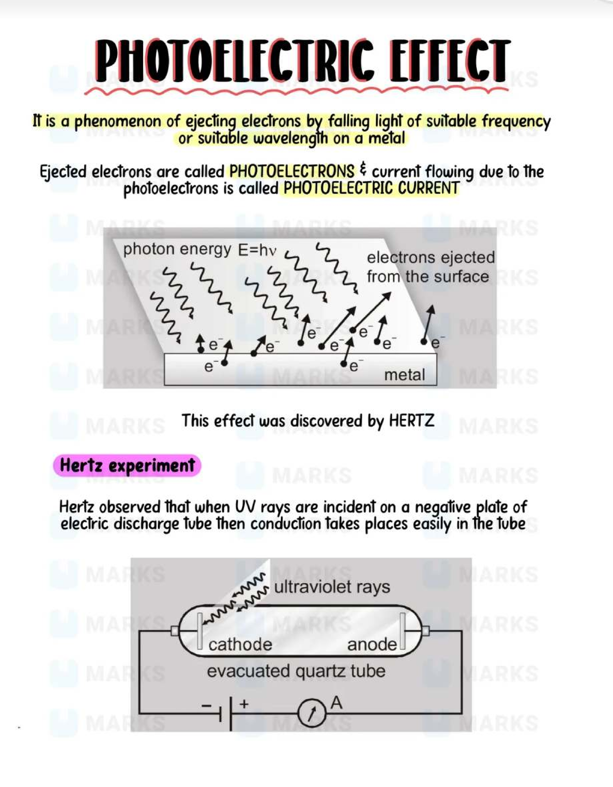 PHOTOELECTRIC EFFECT & NUCLEAR PROPERTIES - Modern Physics Class 12 ...