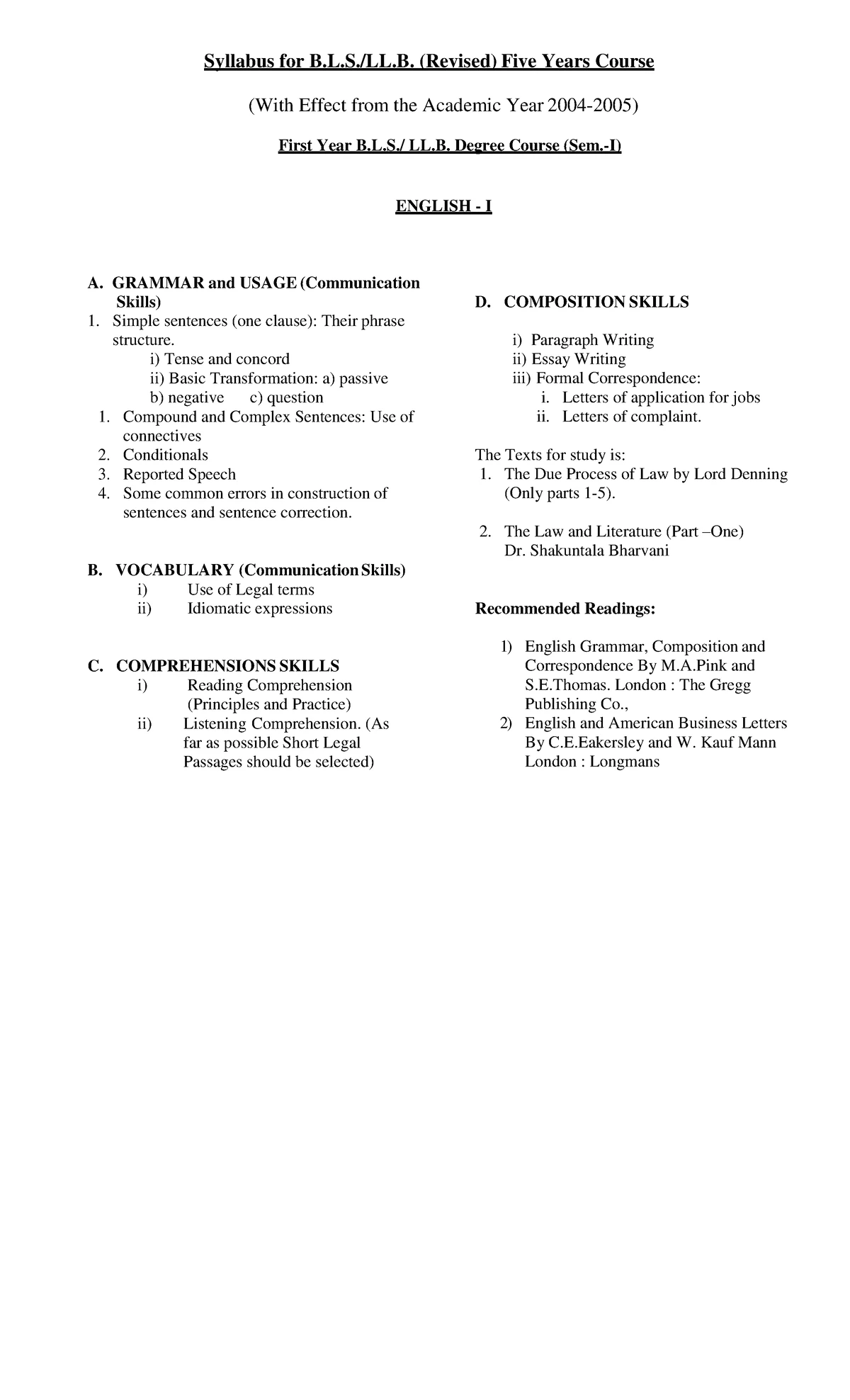 Sem-4 LLB Revised Syllabus 2022 - Semester: IV/VIII Course Title ...