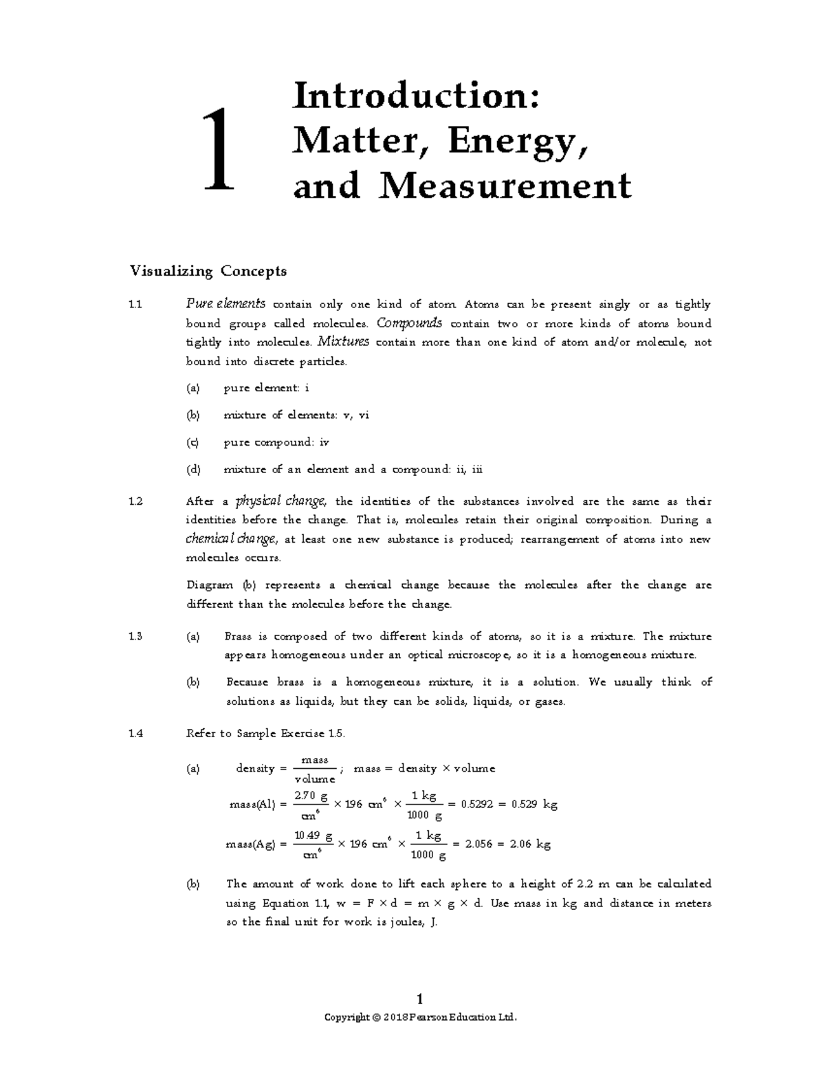 Introduction to matter, energy, and measurement: Chapter notes - Studocu