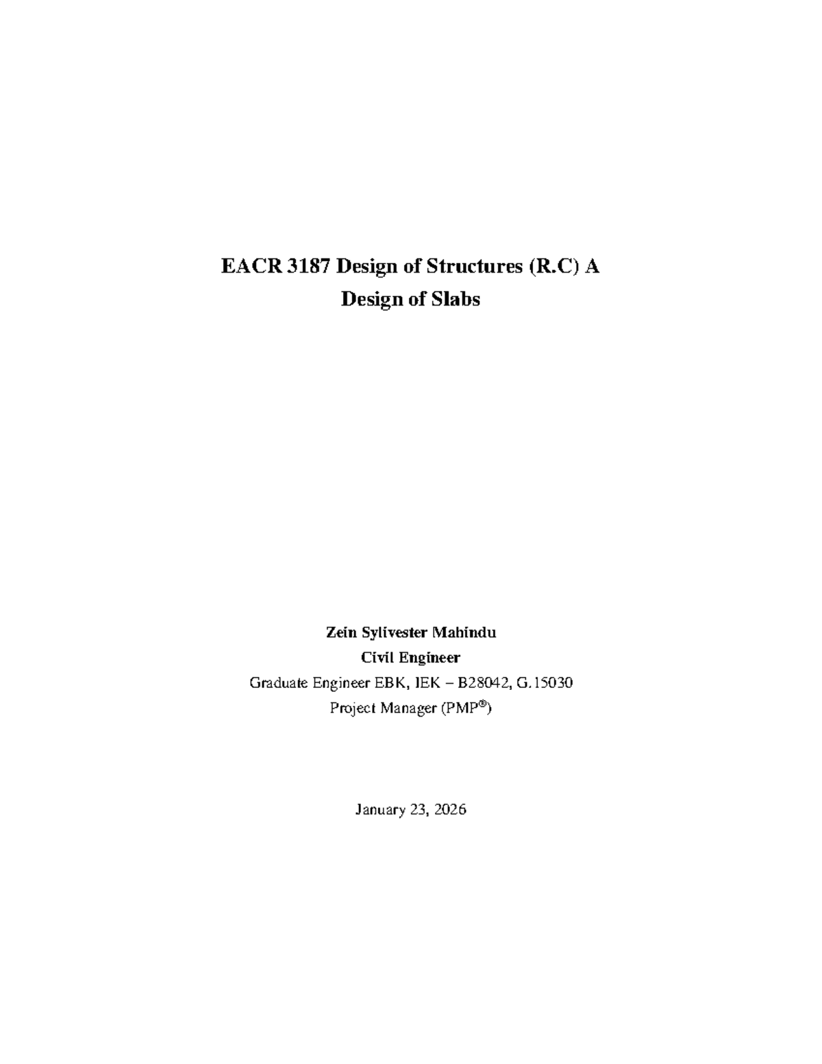 EACR 3187 Final Exam Study Notes: Design of Slabs - Studocu