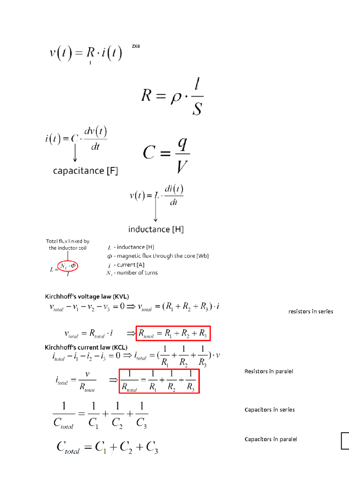 Automotive Formulas: Capacitors, Resistors & Inductors Overview ...