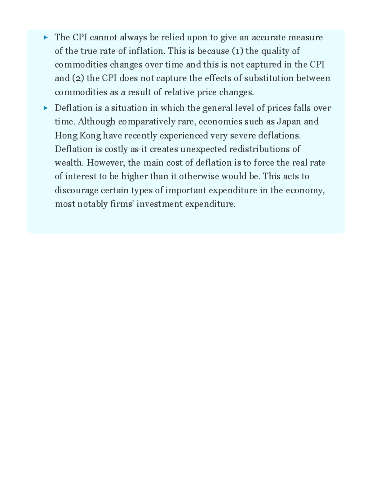 CPI Limitations and Deflation Impacts - ECON 301 Lecture Notes - Studocu