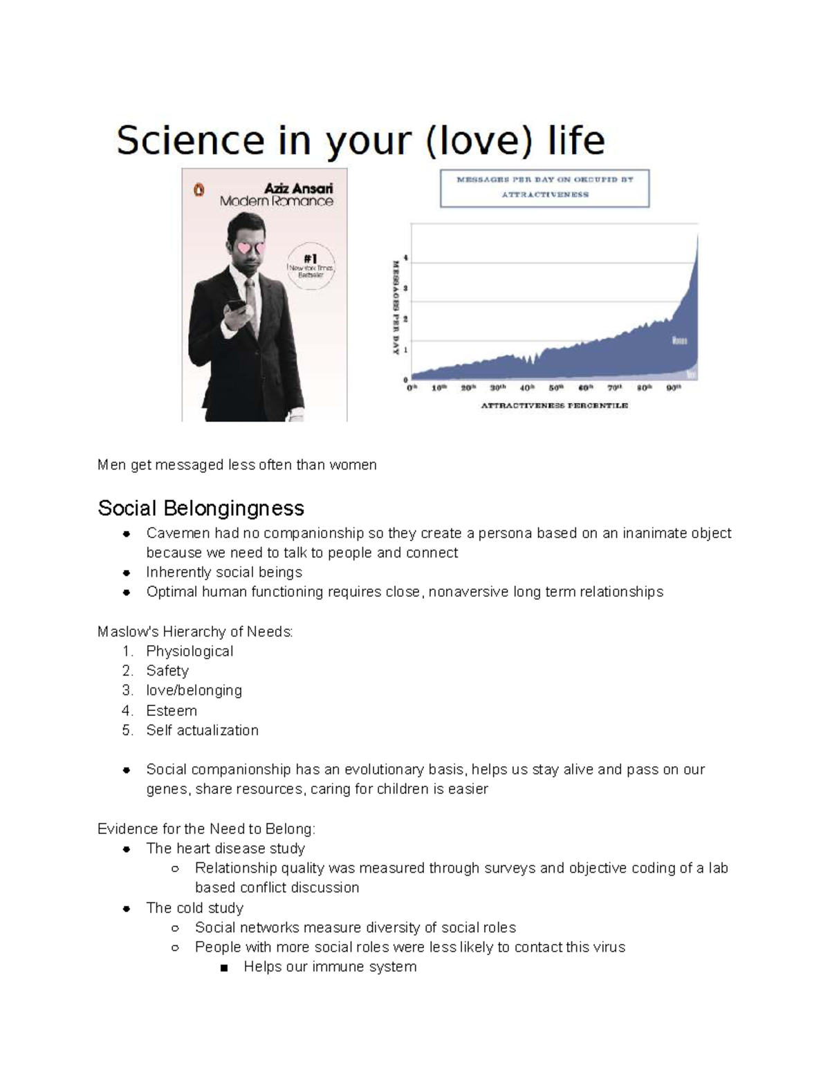 Psychology of Social Belongingness and Attraction - Studocu