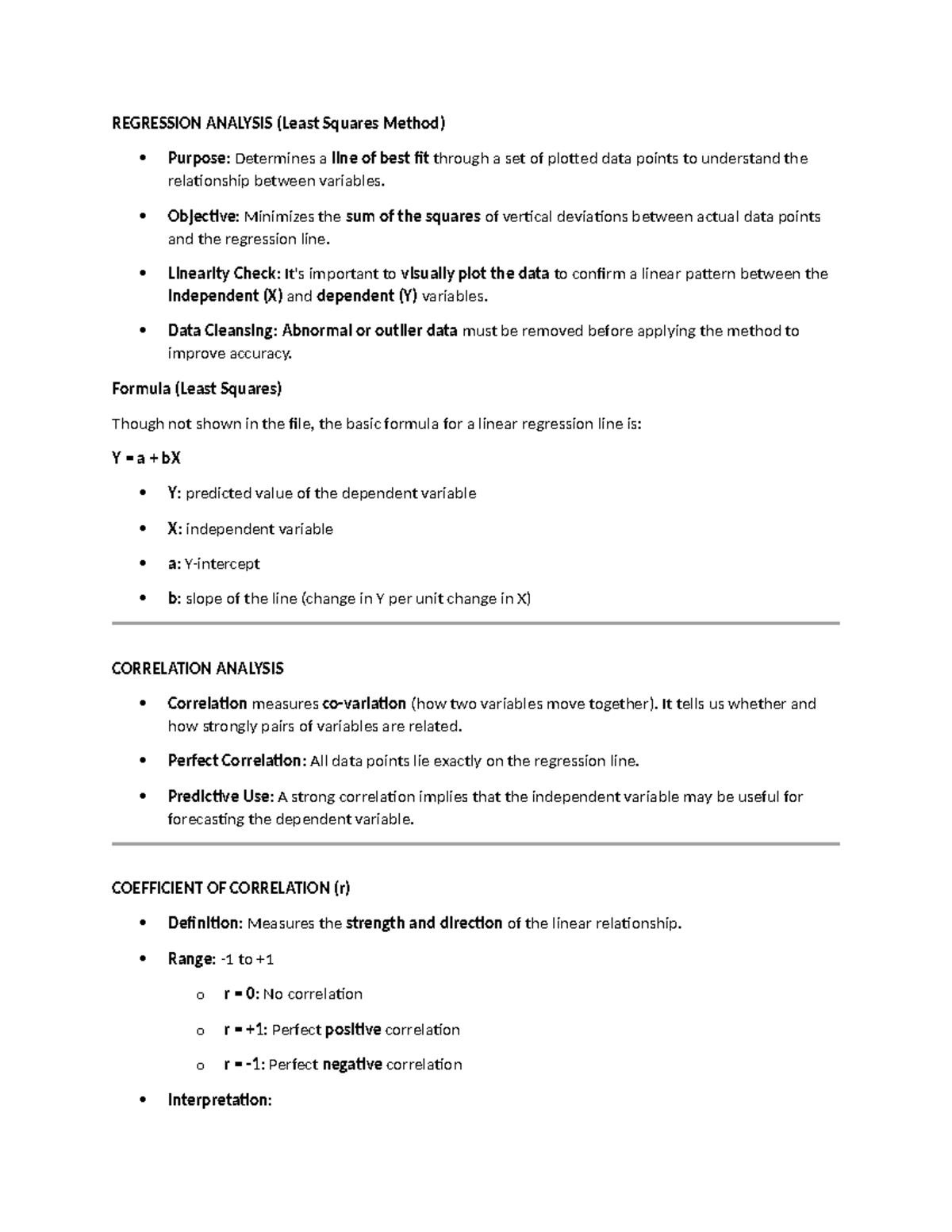 Regression analysis and cost accounting cycle notes (ACCT 101) - Studocu