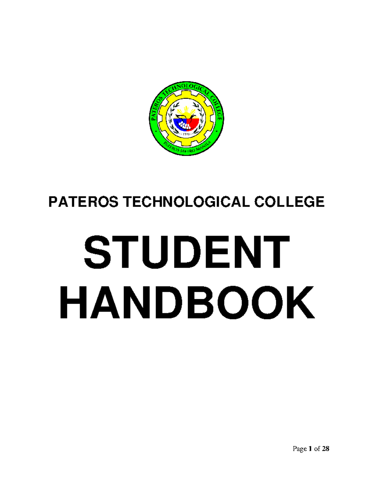 PTC Student Handbook: Policies, Rights, and Responsibilities - Studocu