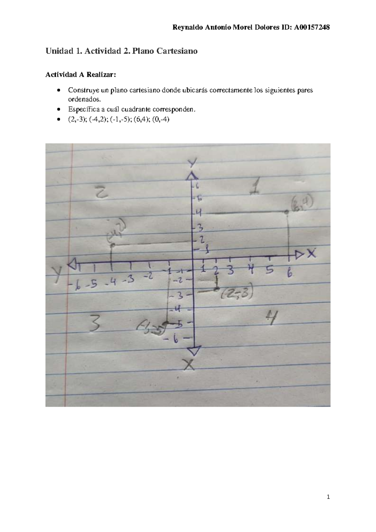 Morel Dolores Reynaldo Plano Cartesiano - Calculo Integral - Reynaldo ...