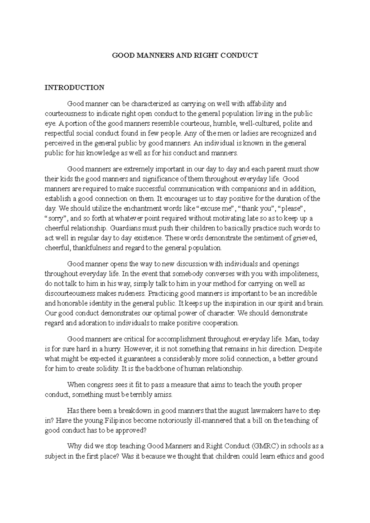 Module 1 TEACHING ENGLISH IN THE ELEMENTARY GRADES (LANGUAGE) - ELED ...