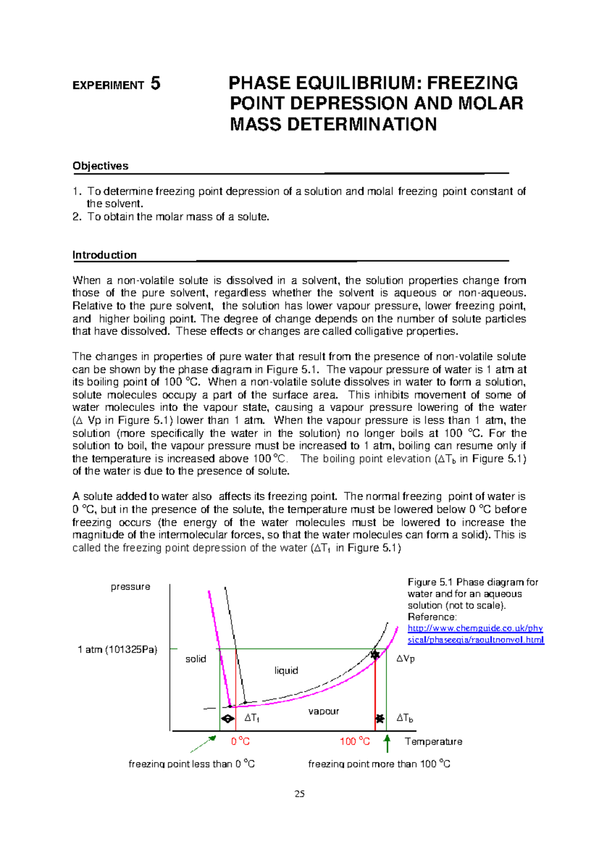 Experiment 5: Phase Equilibrium - Freezing Point Depression & Molar ...