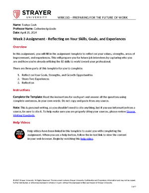 Angela Pearson WRK100 Week 8 Development Plan - Week 8 Assignment ...