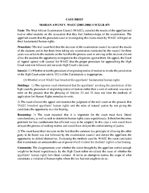 Re - Akoto - Summary - HOME [1961] 1&2 GHANA LAW REPORTS RE: AKOTO AND ...