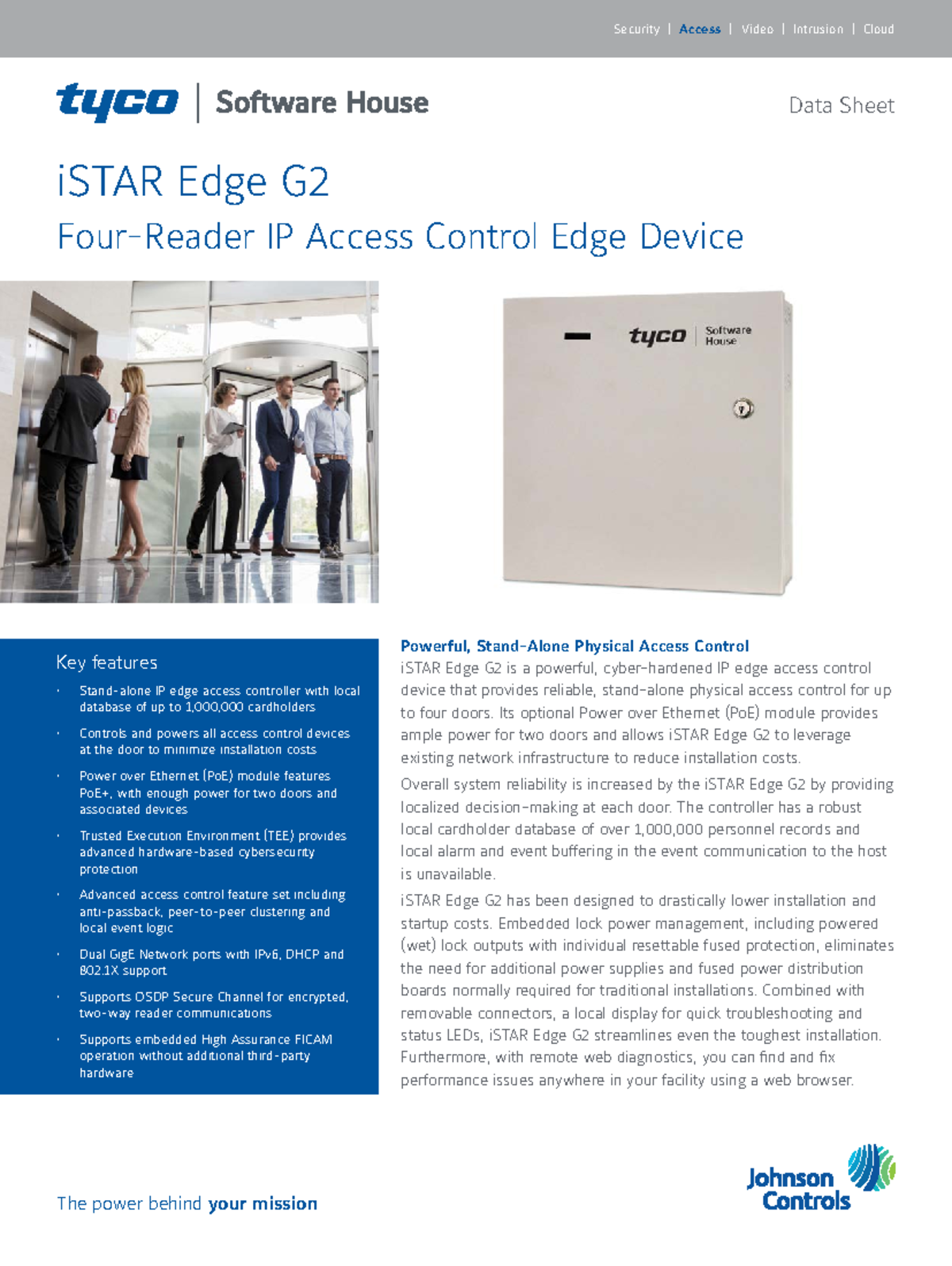 iSTAR Edge G2 Data Sheet: Advanced Access Control Solutions - Studocu