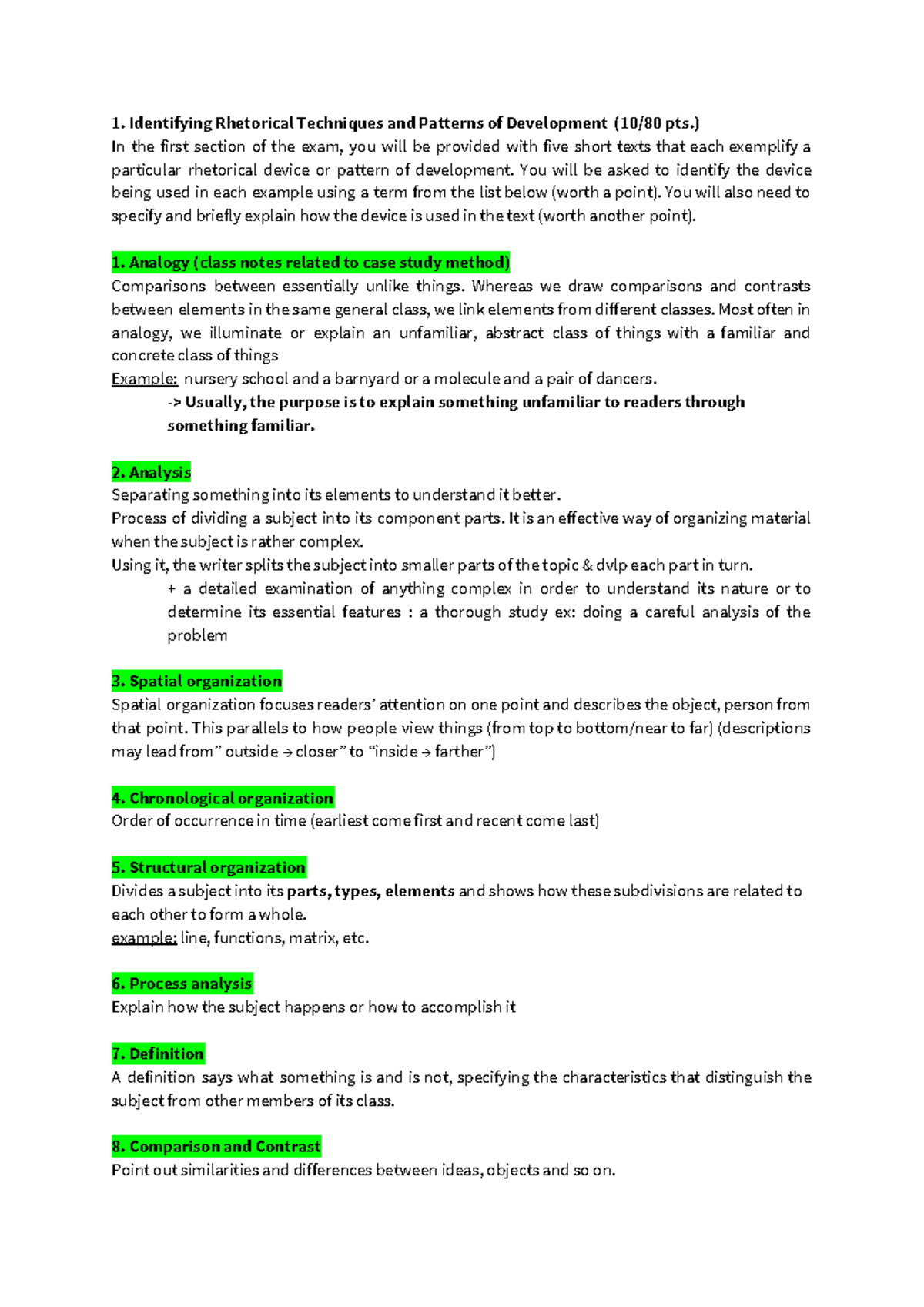 Identifying Rhetorical Techniques - Exam Guide - Studocu
