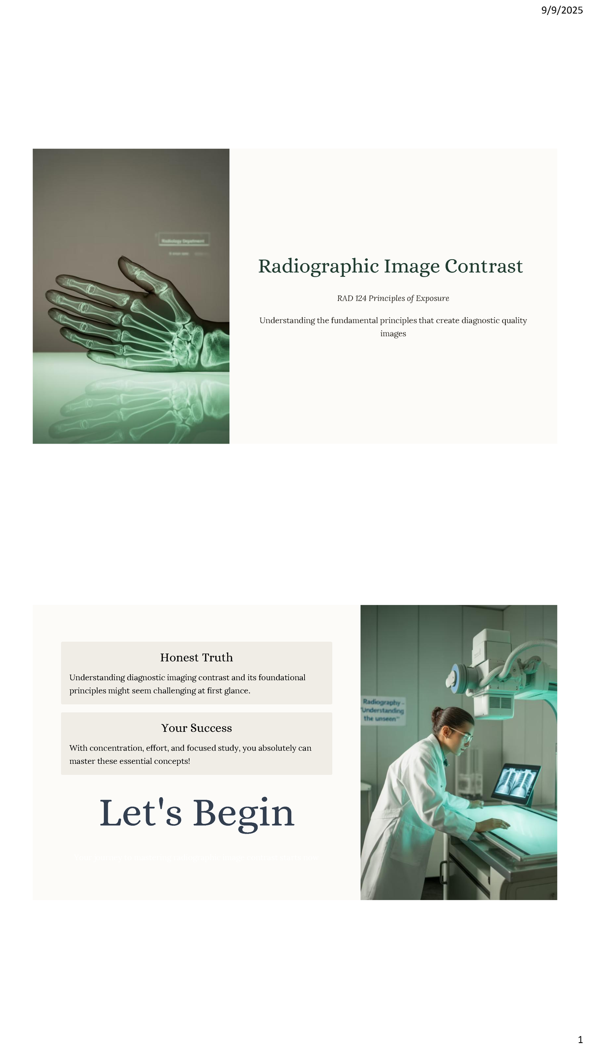 Radiographic Image Contrast Principles - RAD 124 Final Exam Study Guide ...