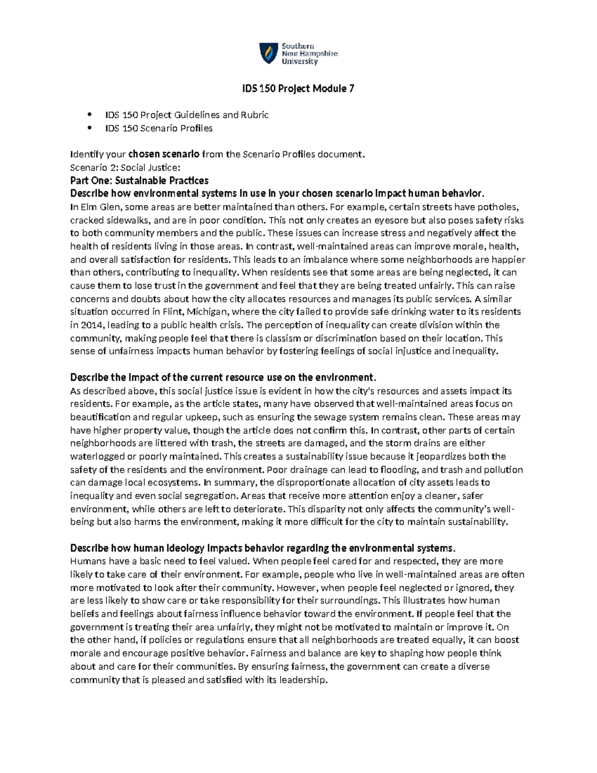 IDS 150 Project Module 7: Social Justice & Sustainability Analysis ...