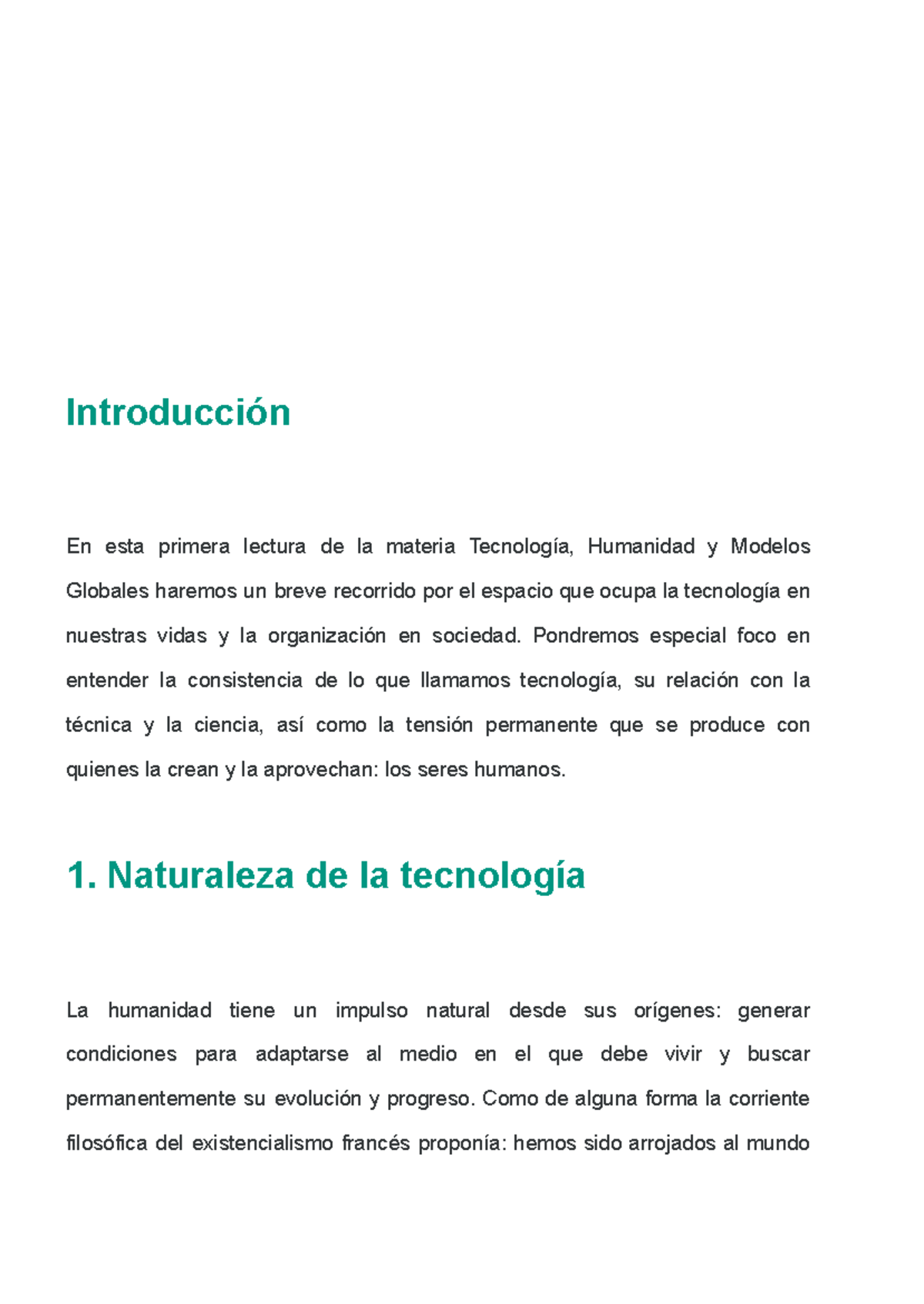 Naturaleza y Alcance de la Tecnología - TEC. M1 Y M2 Resumen - Studocu