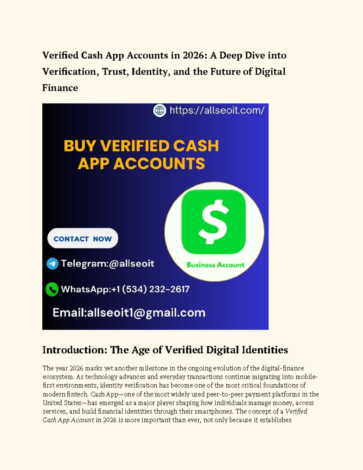 Best 3 Sites to Buy Verified Cash App Accounts in 2026 - Studocu