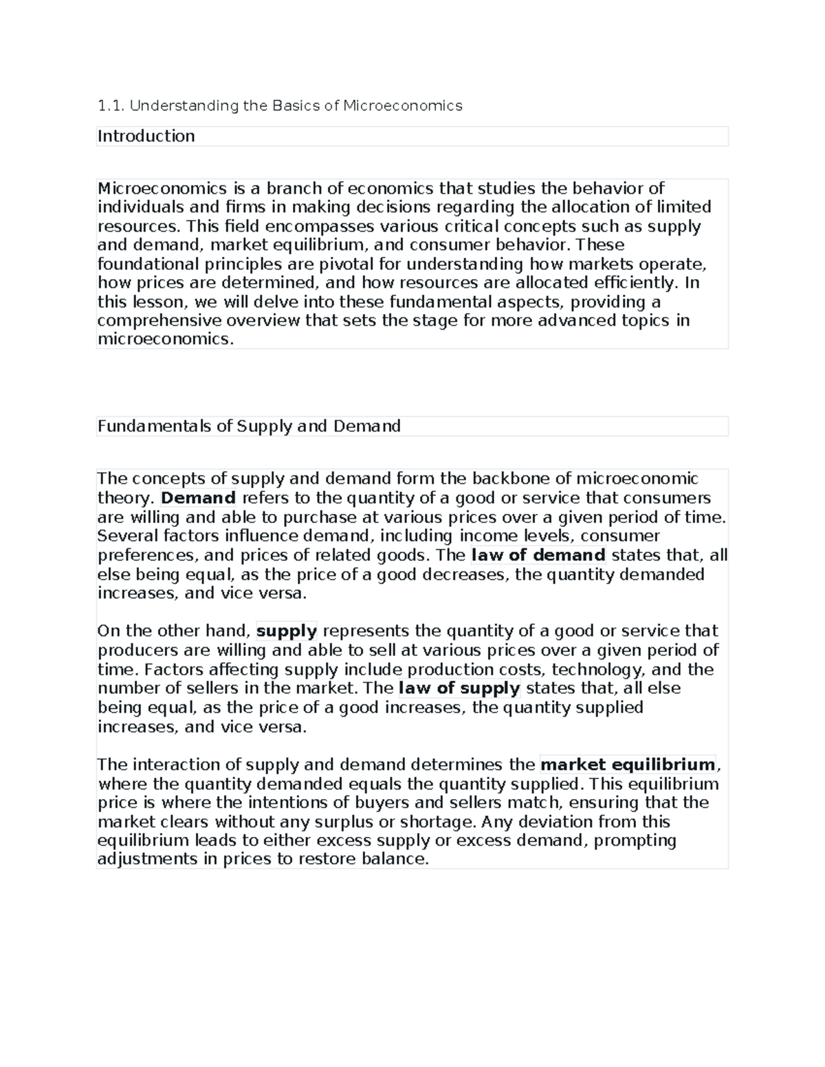 Microeconomics 101: Study Notes on Principles & Market Dynamics - Studocu