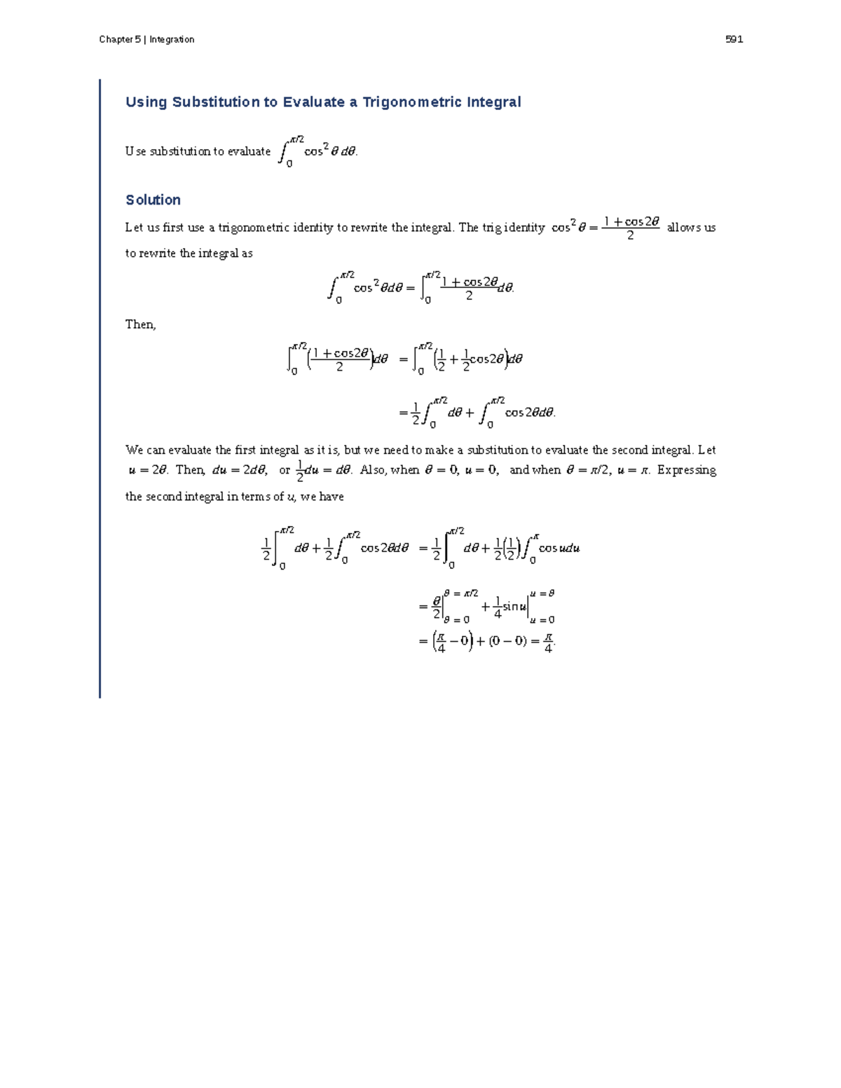 Chapter 5: Integration 591 - Evaluating Trigonometric Integrals - Studocu