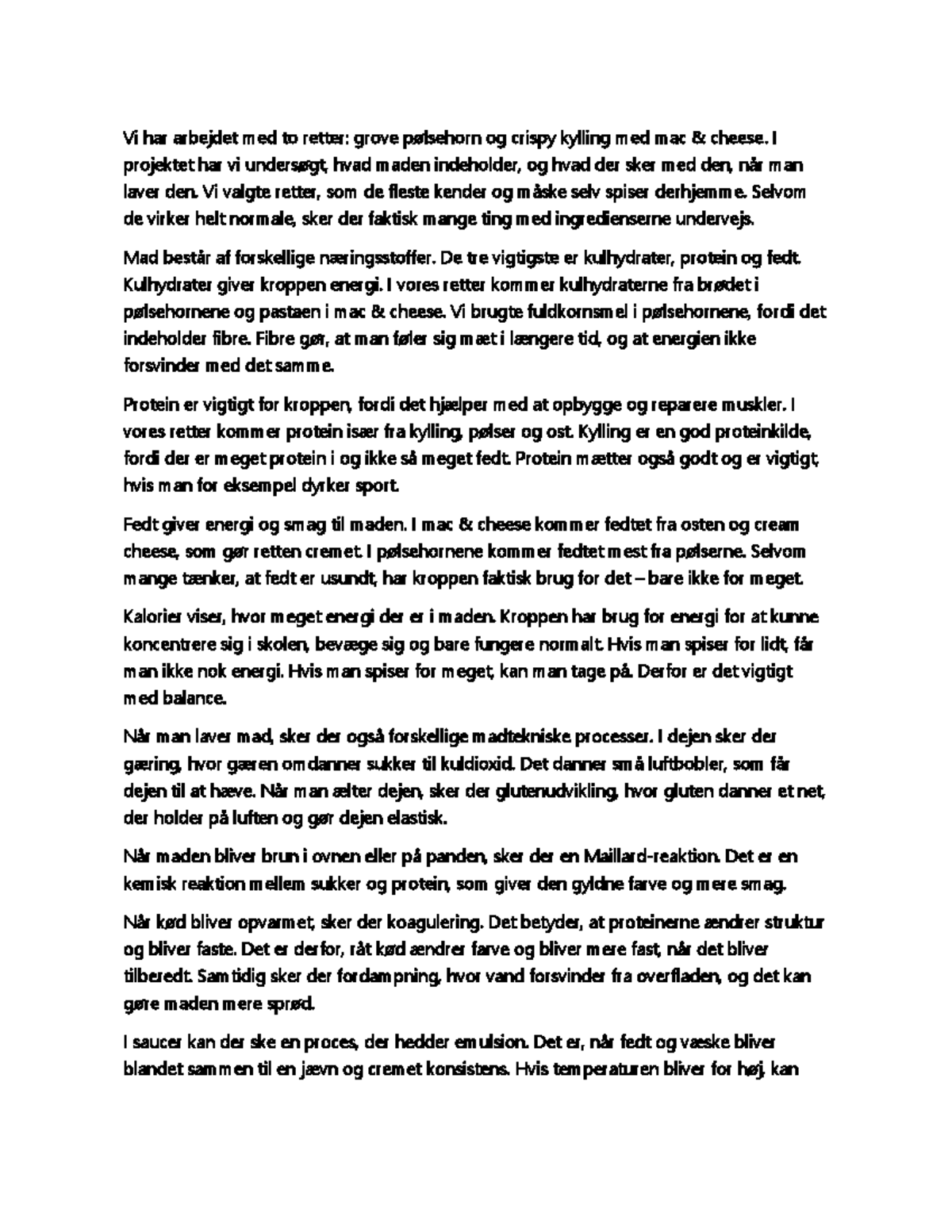 Kjjjj - DDDDDDDDDDDDD: Madens Næringsstoffer og Madtekniske Processer ...