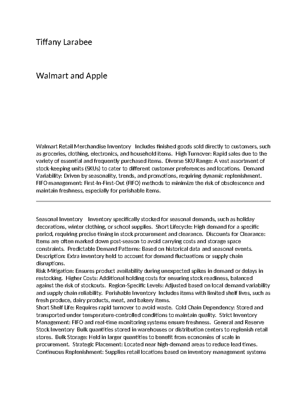 W9: Inventory Management Strategies at Walmart & Apple - A Comparative ...
