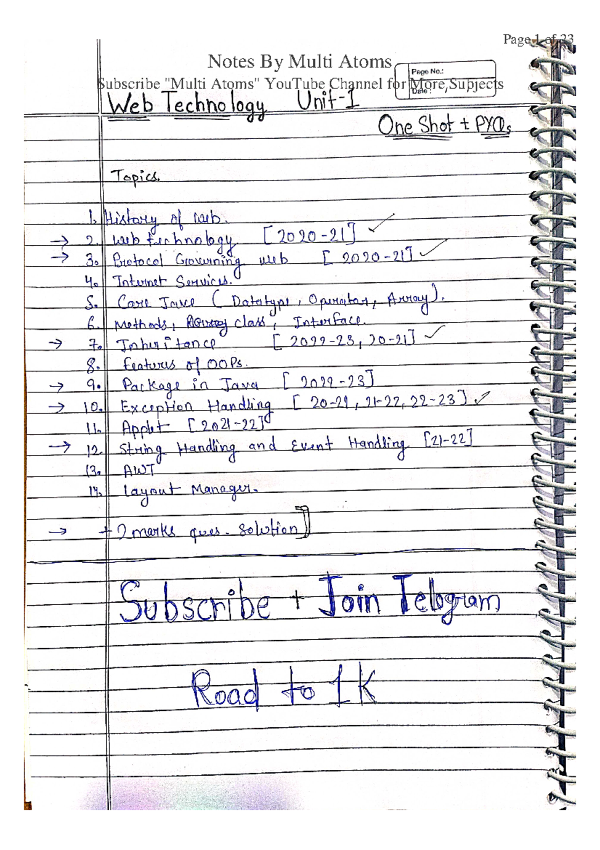 Web Tech Unit 1: Comprehensive Notes by Multi Atoms - Studocu