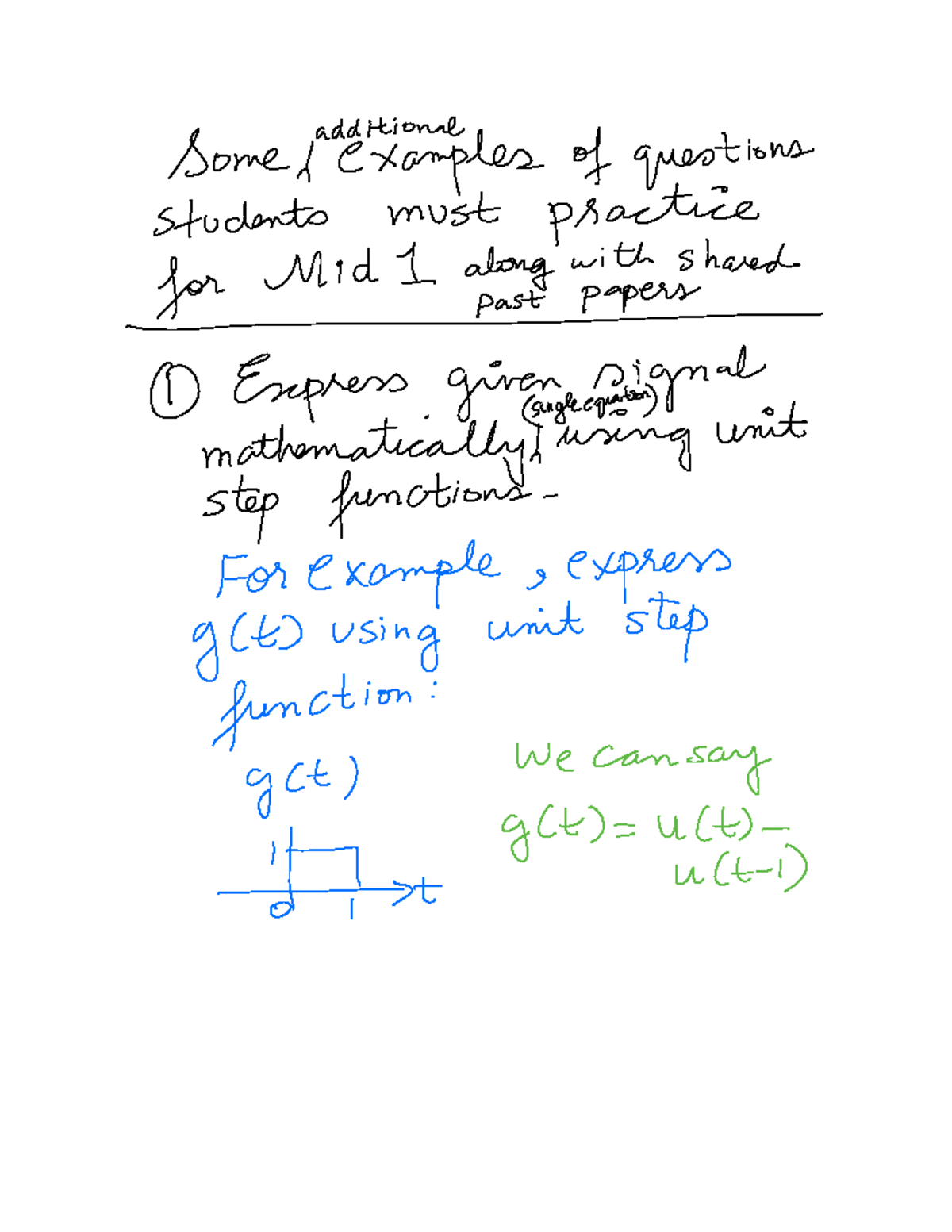 Practice Questions - UCH 101 Midterm Exam Review on Step Functions - Studocu