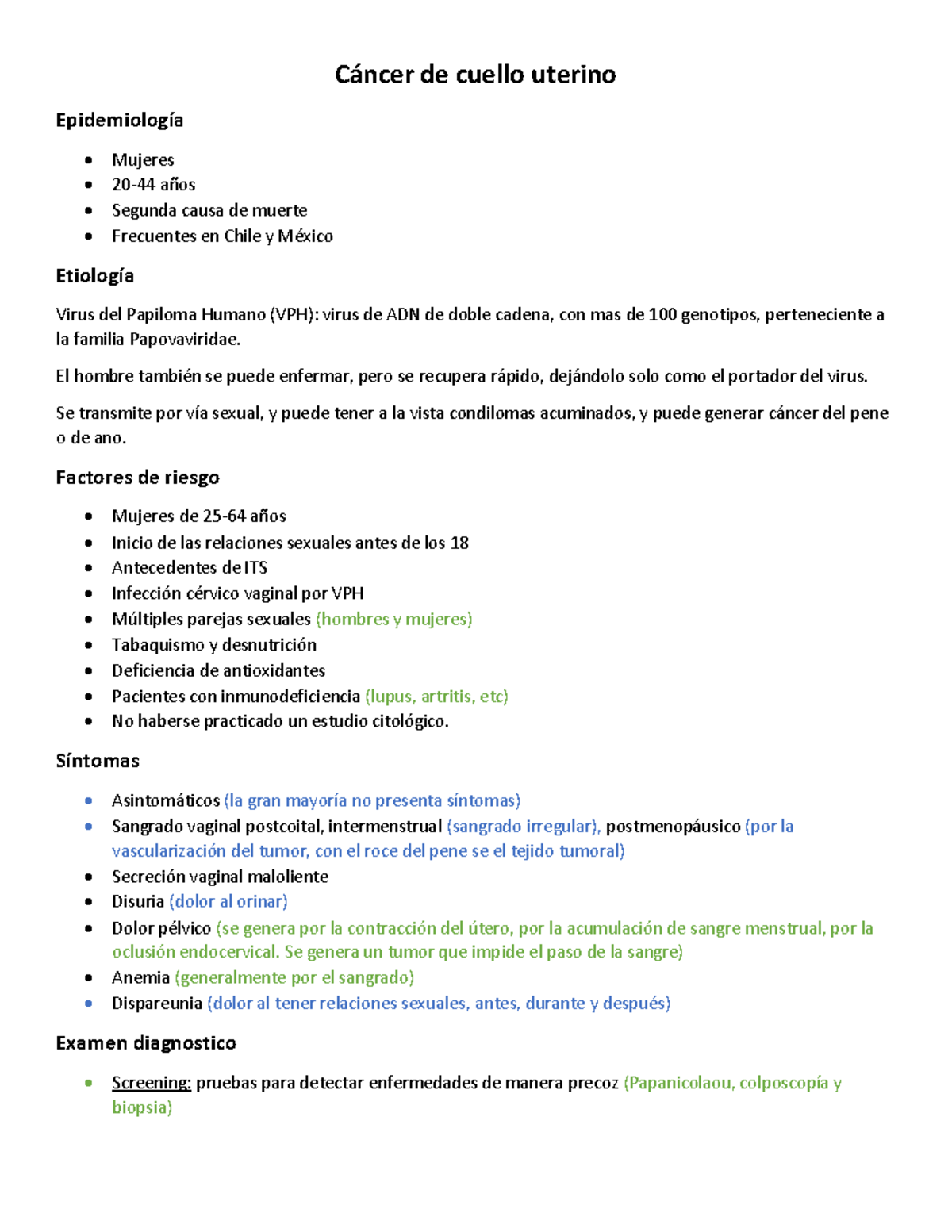 Cáncer de cuello uterino - C·ncer de cuello uterino EpidemiologÌa Mujeres 20-44 aÒos Segunda ...