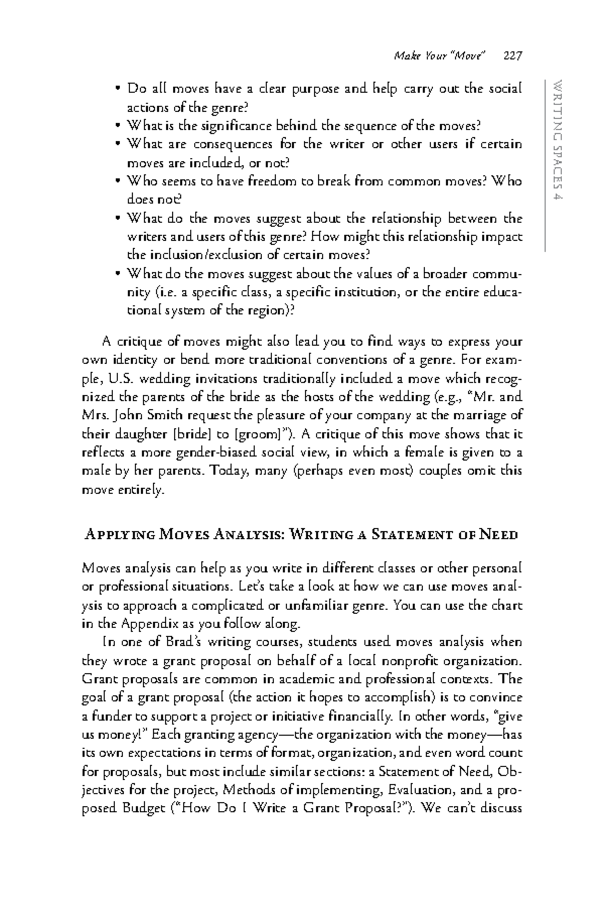 Analyzing Moves in Genre: Applications in Writing 227 - Studocu