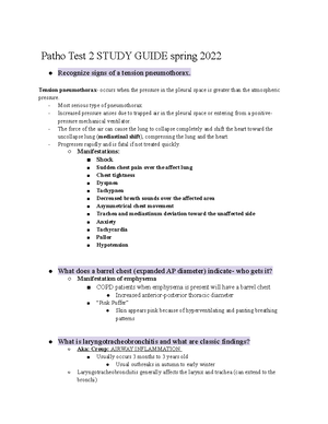 Patho Test 1 Study Guide - PATHO T T 1 STUDY GUIDE Risk factors for ...