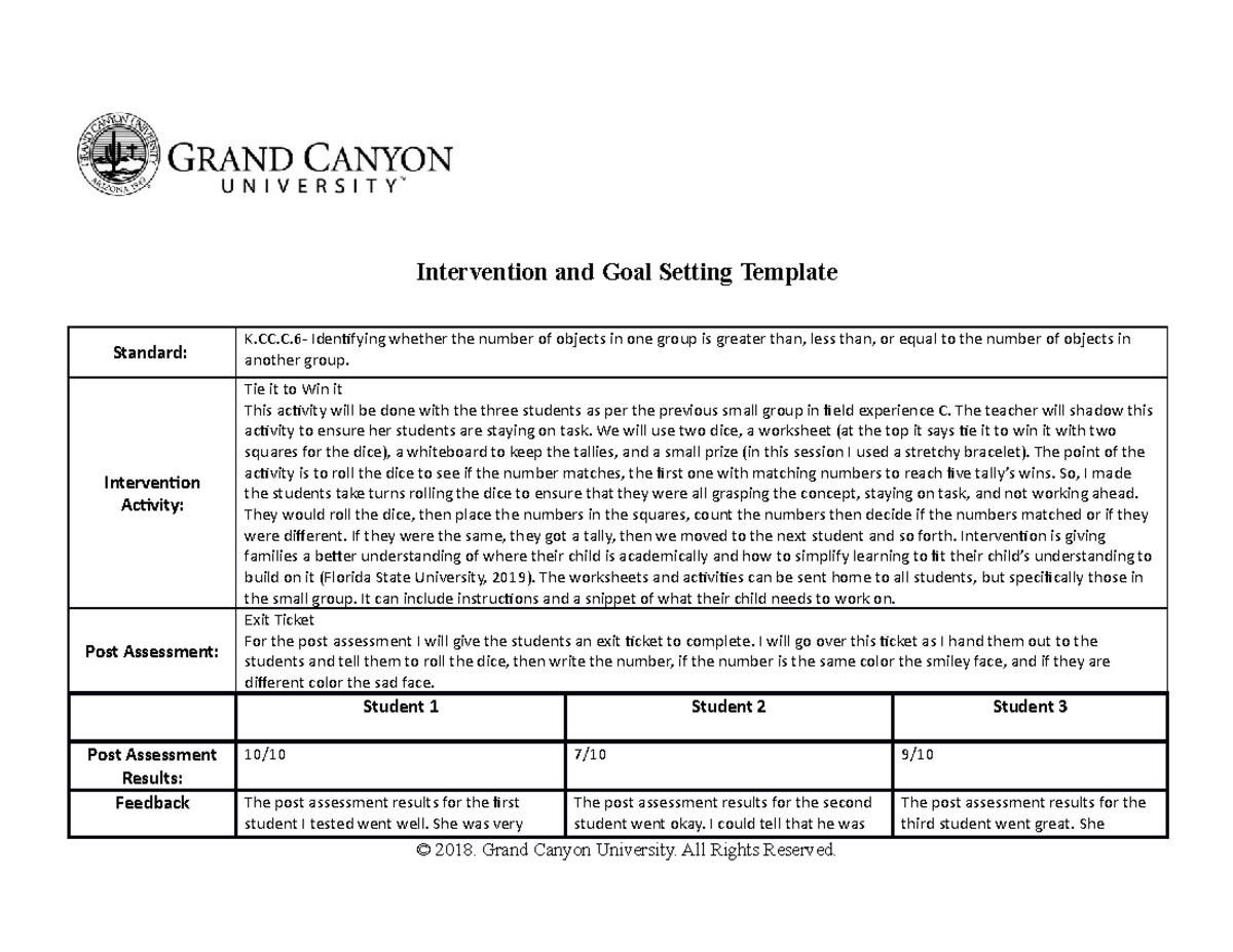 ECE-230-Intervention and Goal Setting for Student Success - Studocu