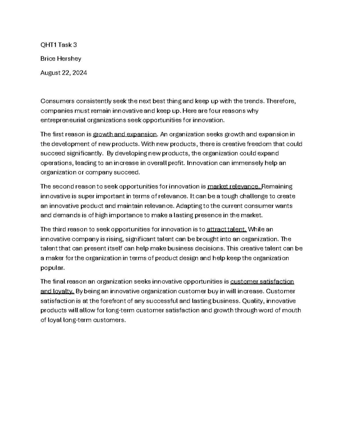 QHT1 Task 3 - passed - QHT1 Task 3 Brice Hershey August 22, 2024 ...