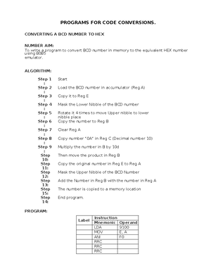 8051 Program - 4. DATA TRANSFER PROGRAMS USING 8051 4. A FILLING OF DATA IN INTERNAL MEMORY AIM ...