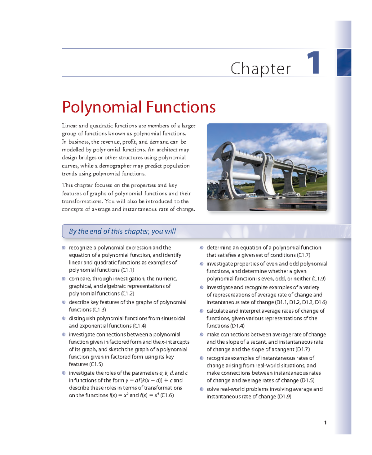 MHF4U Advanced Functions Chapter 01: Introduction to Polynomial ...