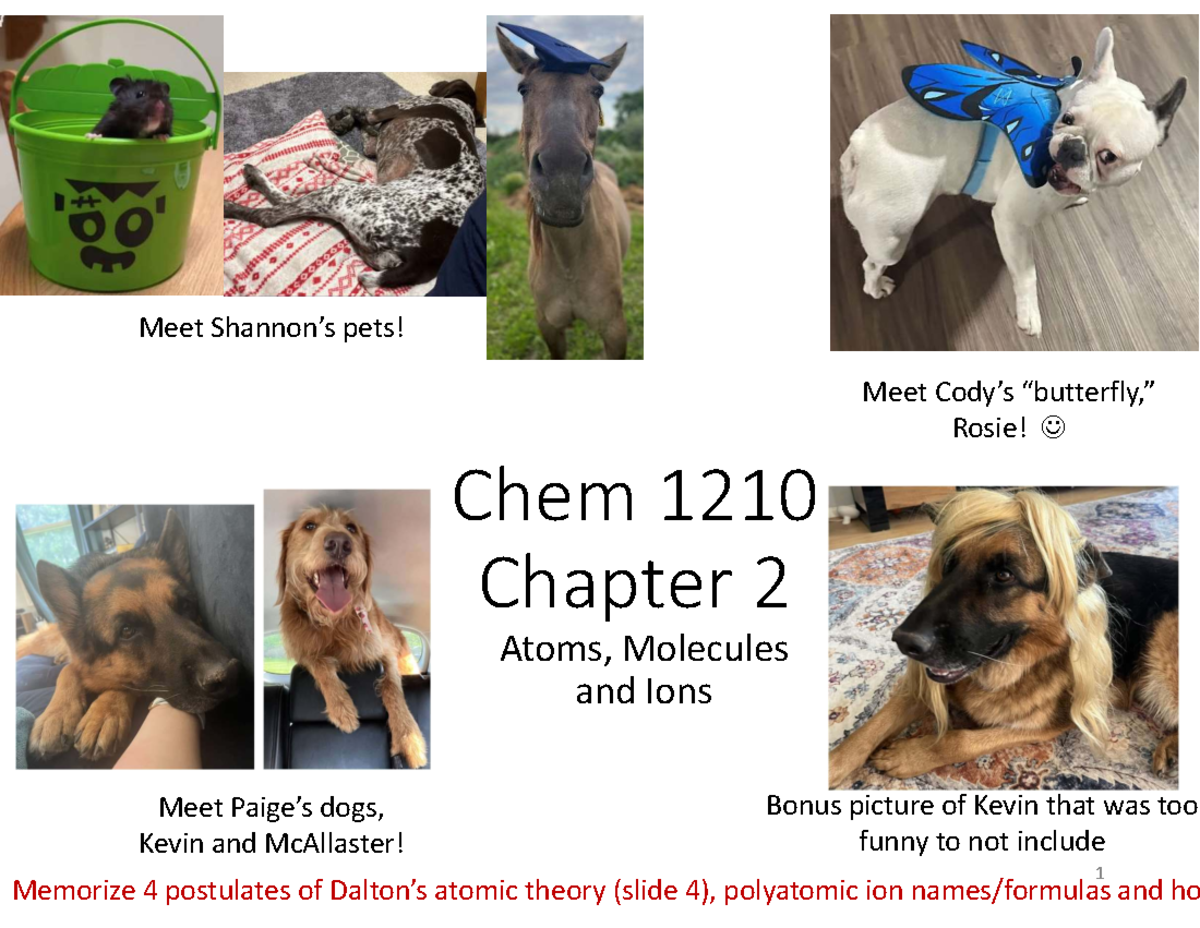 Chem 1210 Final Exam Review: Atoms, Molecules & Ions - Studocu