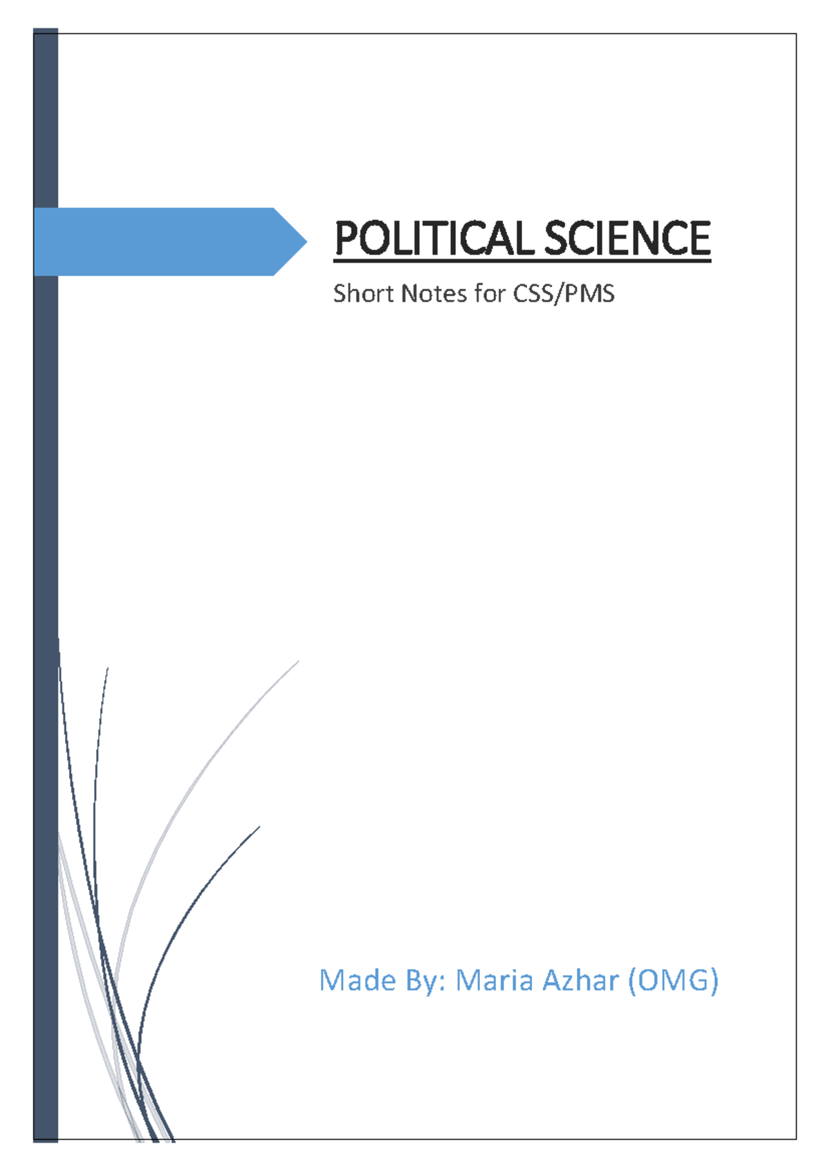 Short Notes for Political Science (CSS/PMS) by Maria Azhar - Studocu