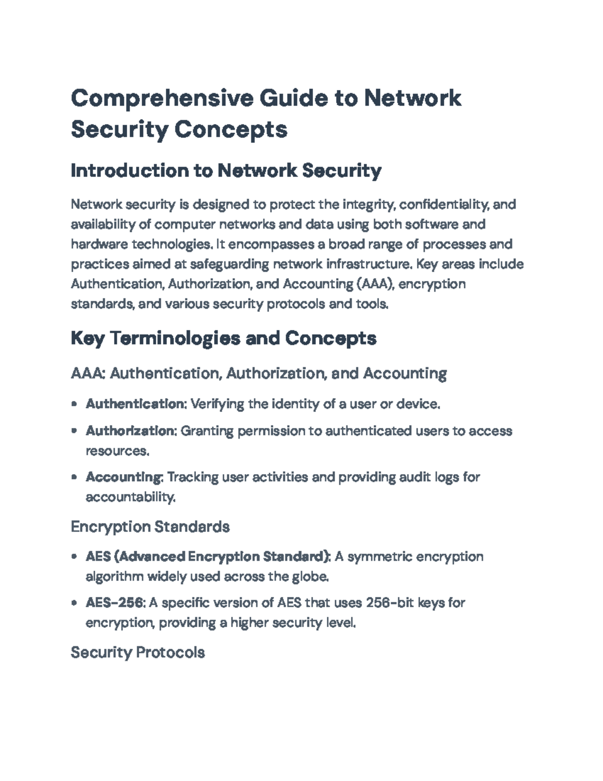 Network Security Concepts Overview & Best Practices Guide - Studocu