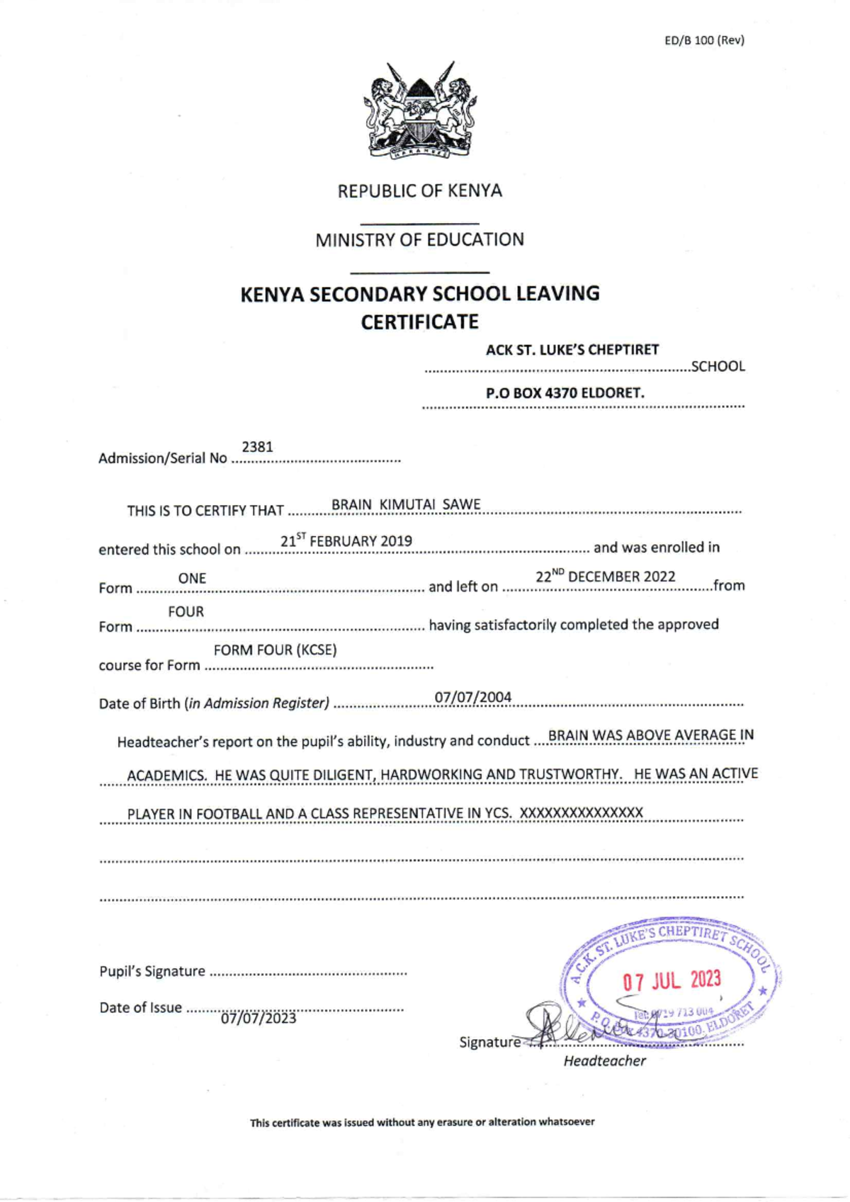 Secondary School Leaving Certificate Exam Guide - Studocu