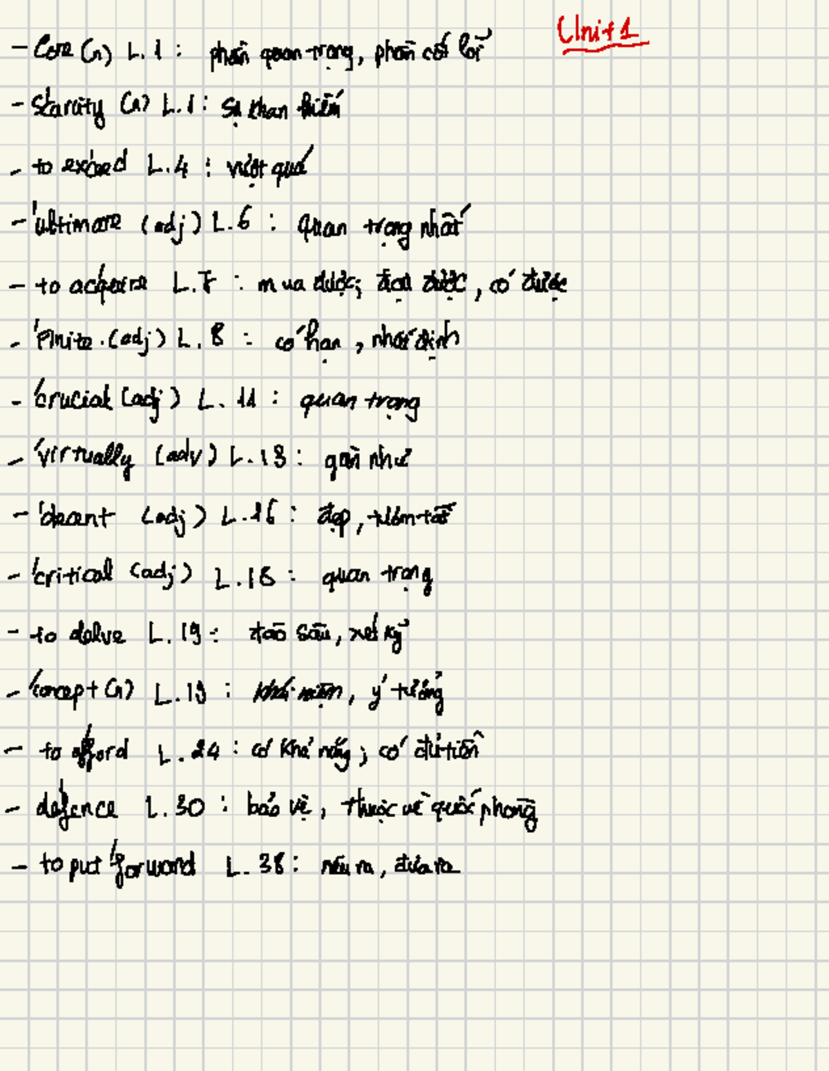 Vocabulary Notes for Economics: Key Terms and Concepts - Studocu
