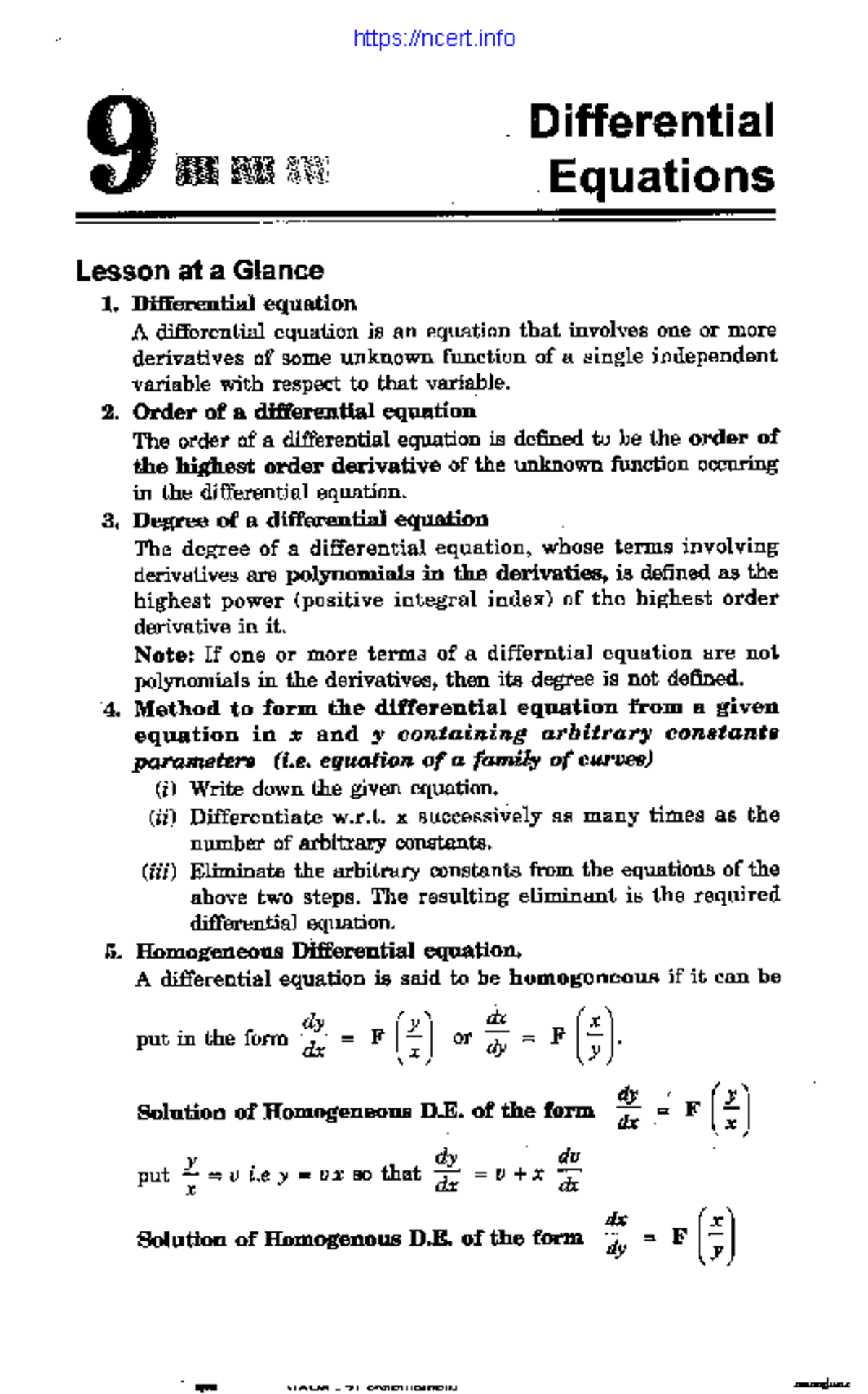 Nclemata 09 - ABC - 9... Differential Equations Lesson at a Glance 1 ...