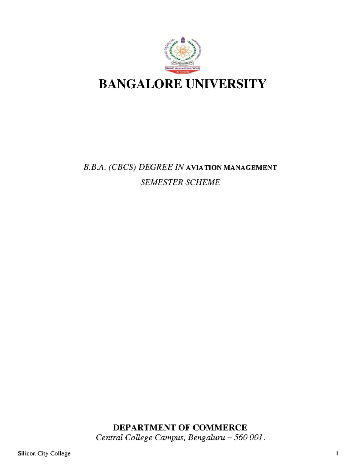 BBA-Aviation: Comprehensive Guide to Aviation Management Course - Studocu