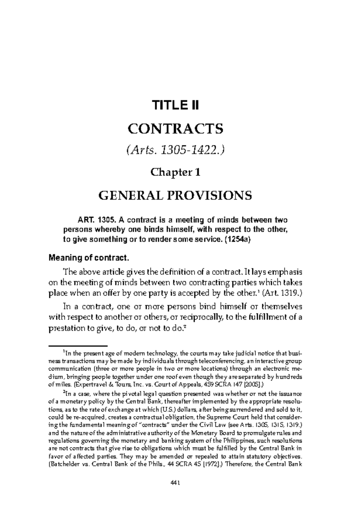 Oblicon T2 C1 - Title II Contracts: General Provisions Overview - Studocu